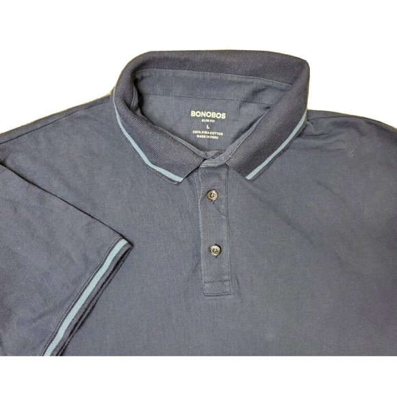 Bonobos | Shirts | Bonobos Slim Fit Mens Large Polo Shirt Navy Pique 0 ...